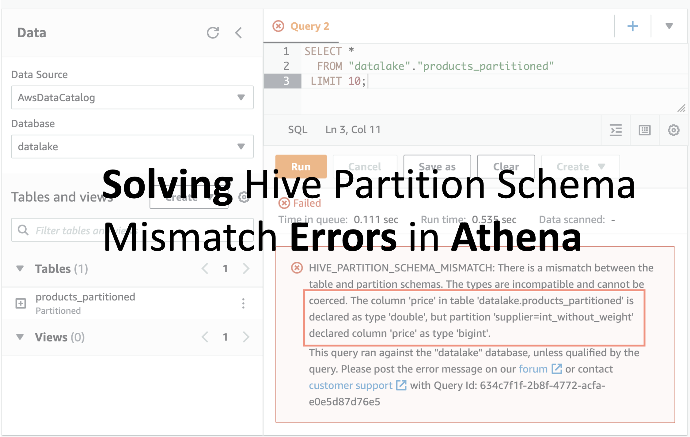 Solving Hive Partition Schema Mismatch Errors In Athena Tecracer Amazon Aws Blog